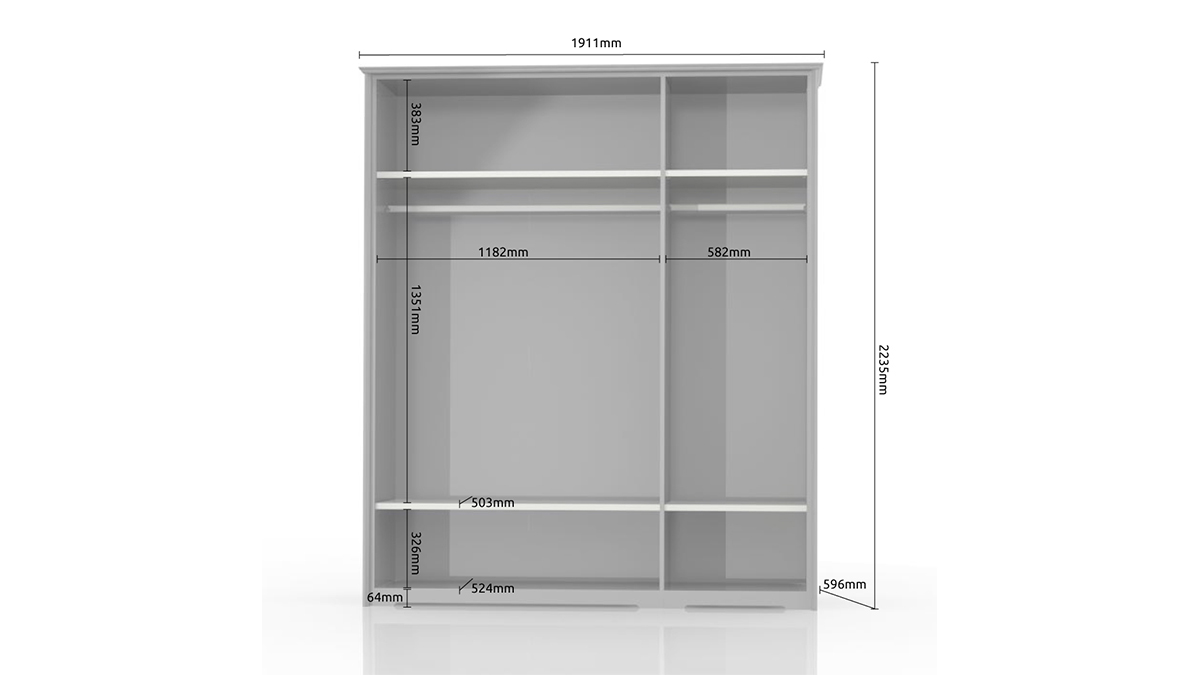 Evergreen trokrilni plakar | Ormar | Dezen Namještaj